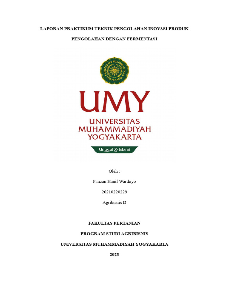 Laporan Praktikkum TPIP Acara 2 - Fauzan Hanif Wardoyo - 229 - Agri D | PDF