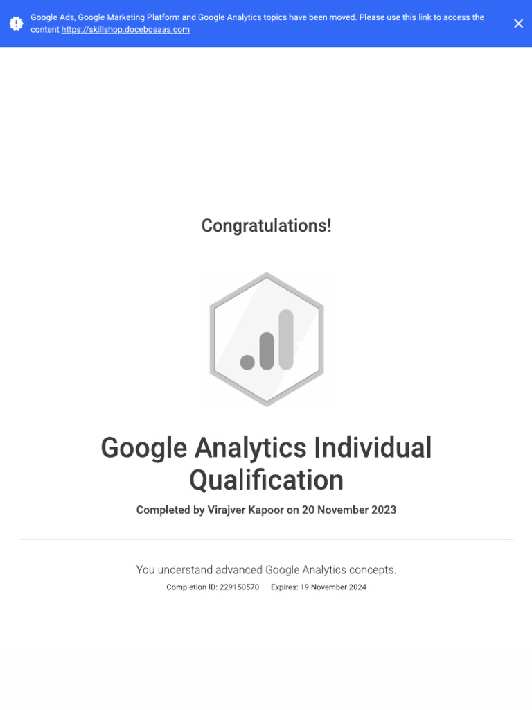 Google Analytics Individual Qualification | PDF