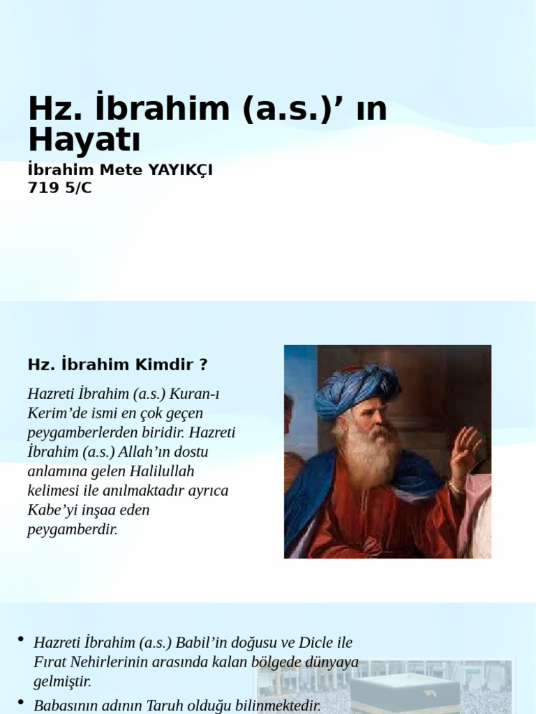 Hz. İbrahim'in Hayatı | PDF