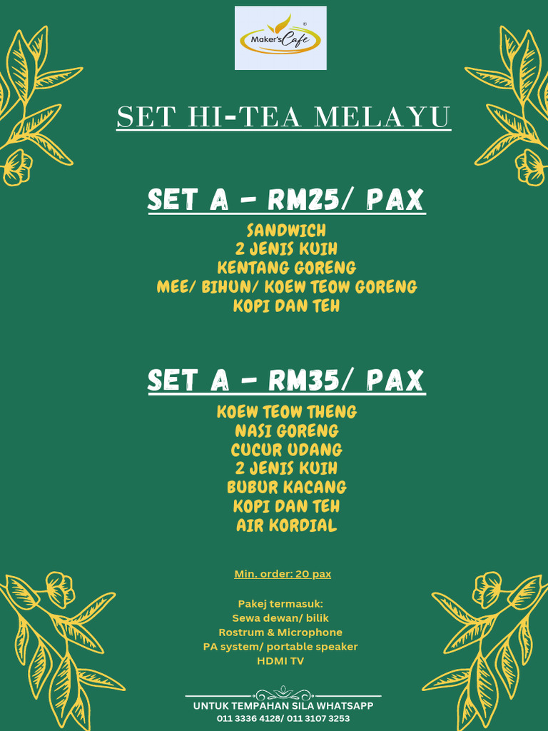 Set Hi Tea Melayu | PDF
