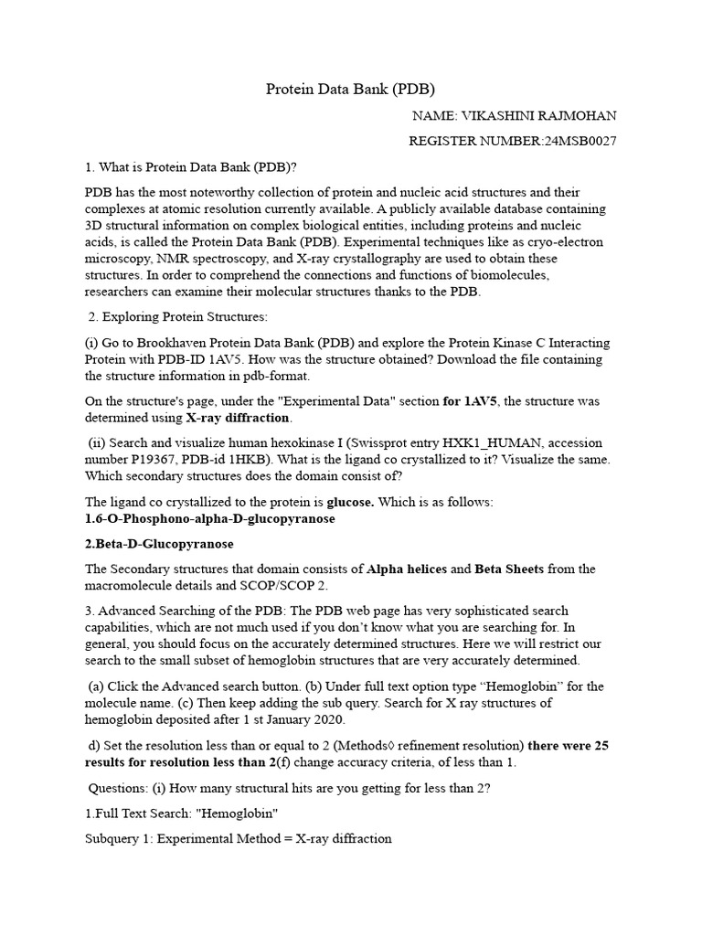 Protein Data Bank | PDF | Protein Data Bank | Proteins