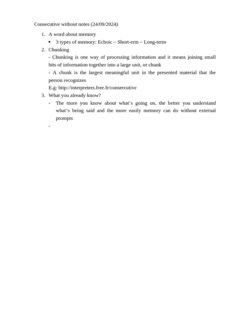 Consecutive Without Notes | PDF