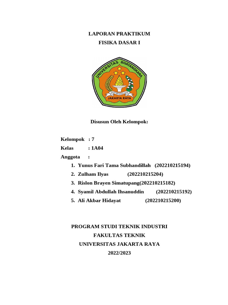 Laporan Praktikum 5 TD1A4 Kel 7 | PDF