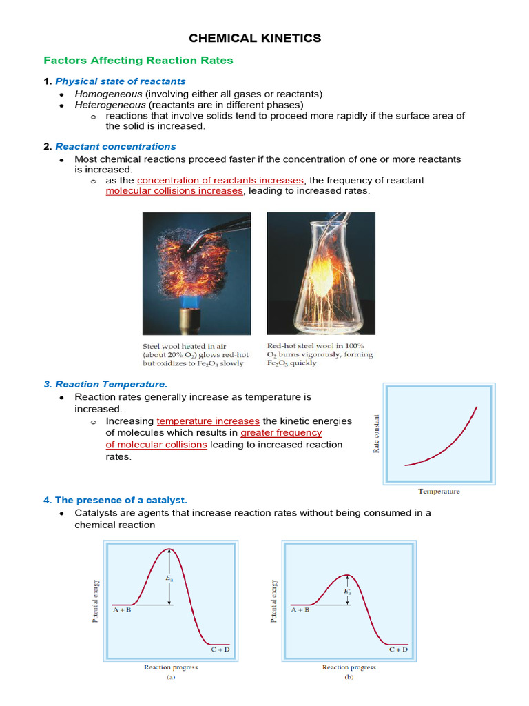 Factors Influencing Reaction Rates | PDF | Reaction Rate | Technology ...