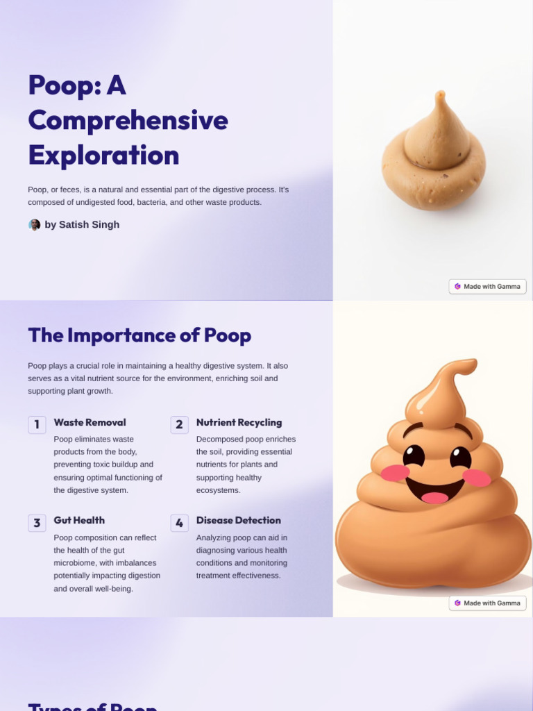 Poop A Comprehensive Exploration | PDF