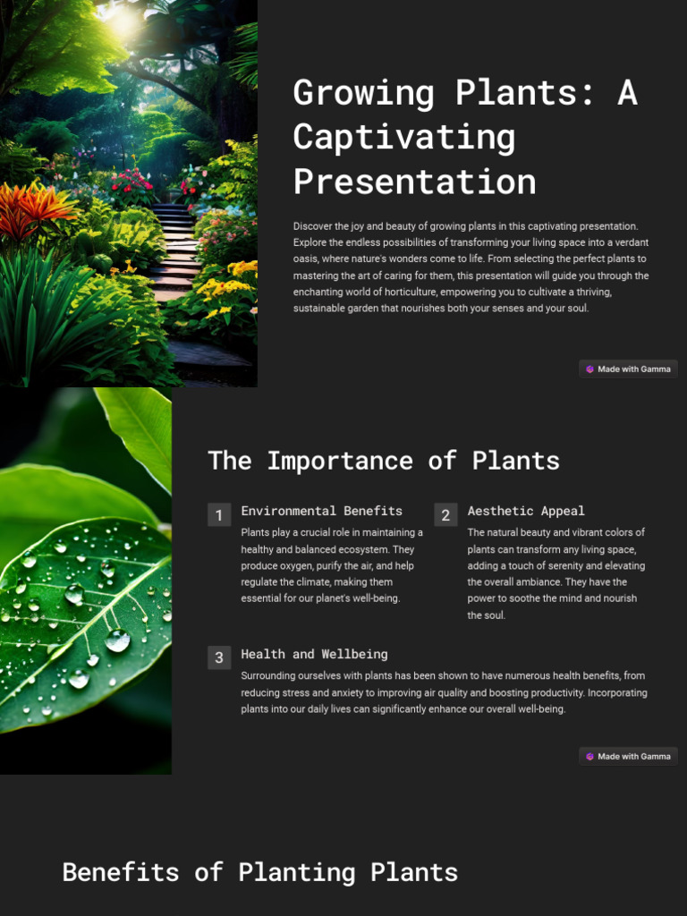 Growing Plants A Captivating Presentation | PDF