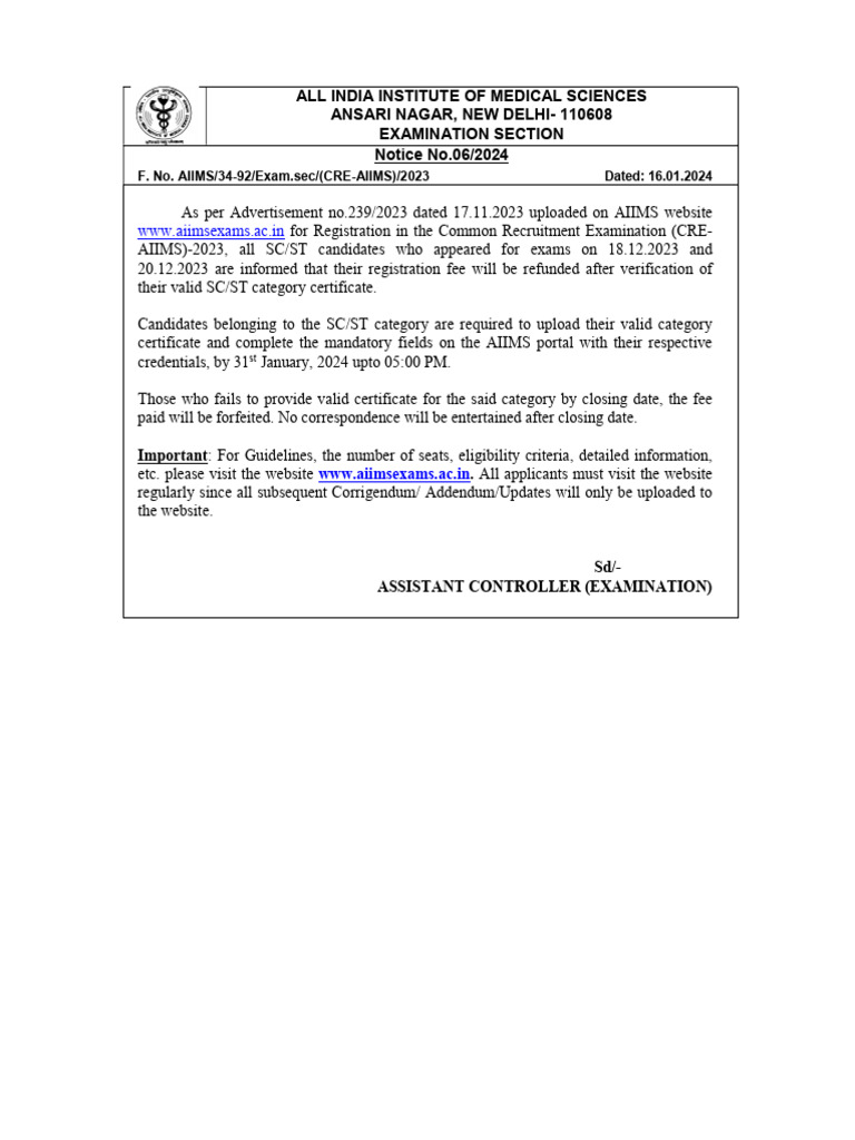 Notice No.6 | PDF