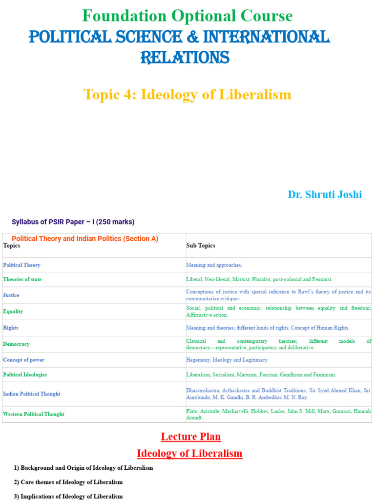 Liberalism | PDF