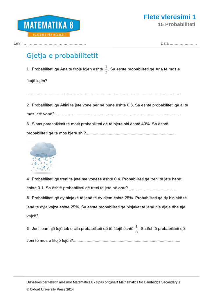 1501 - Flete Vleresimi 1 - Probabiliteti | PDF