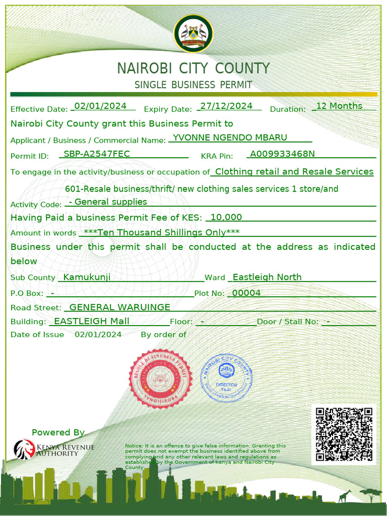 Kenya City Council | PDF | License | Finance & Money Management