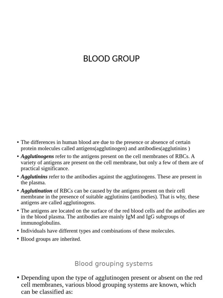 BLOOD GROUP new | PDF