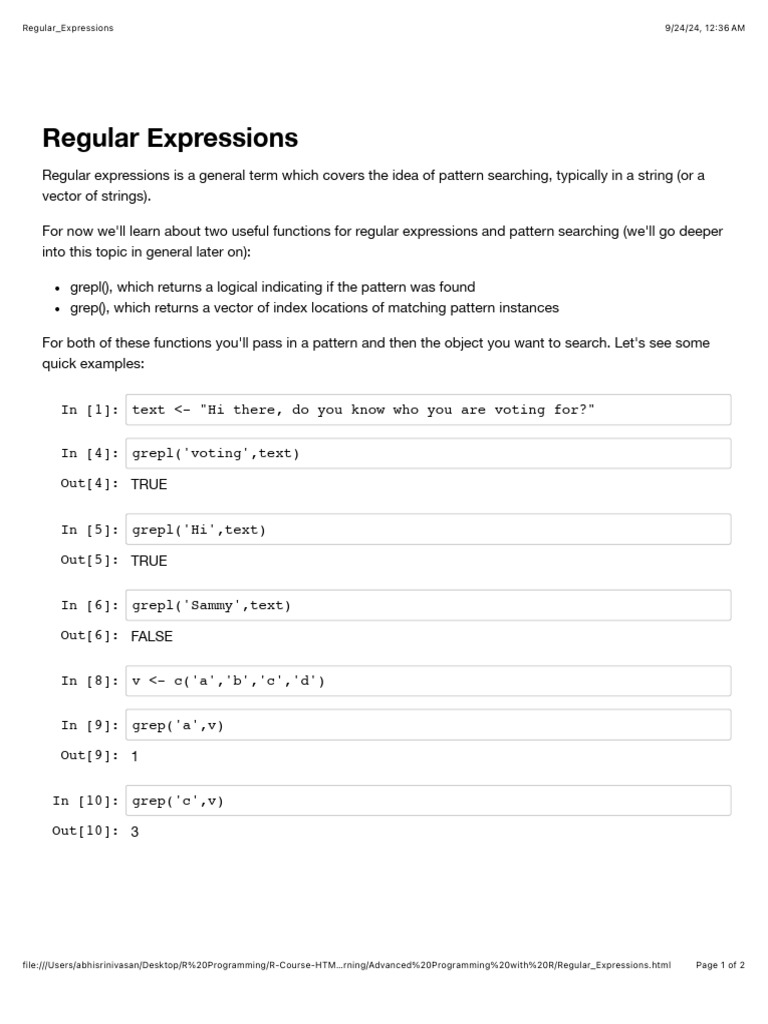 Regular Expressions | PDF