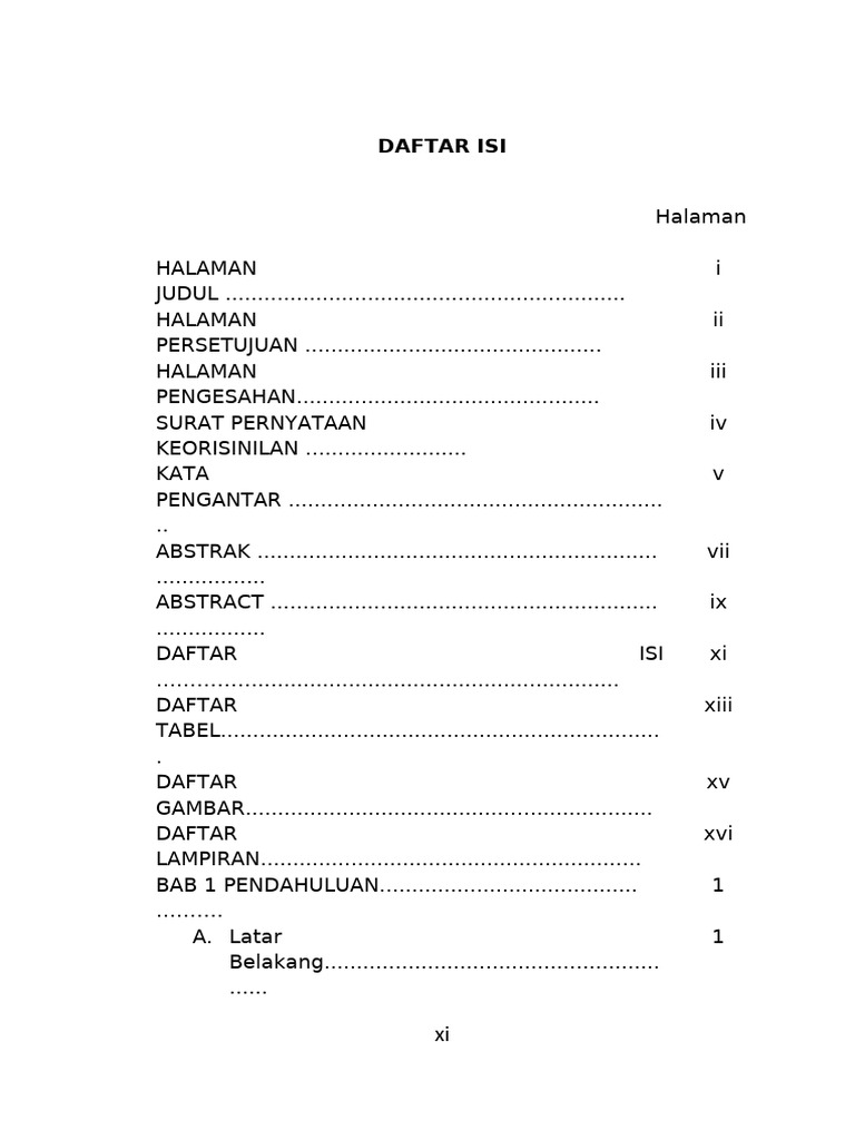 Daftar Isi | PDF