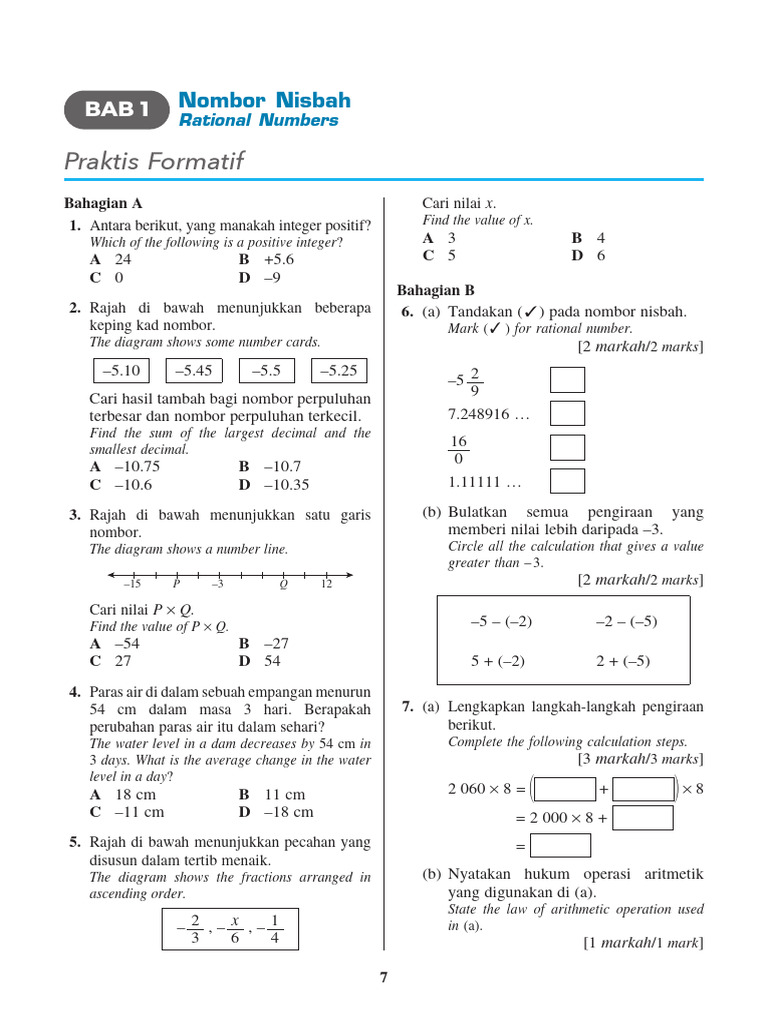 Maths Bab 1 | PDF