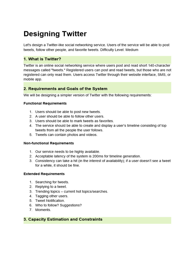 Designing Twitter | PDF