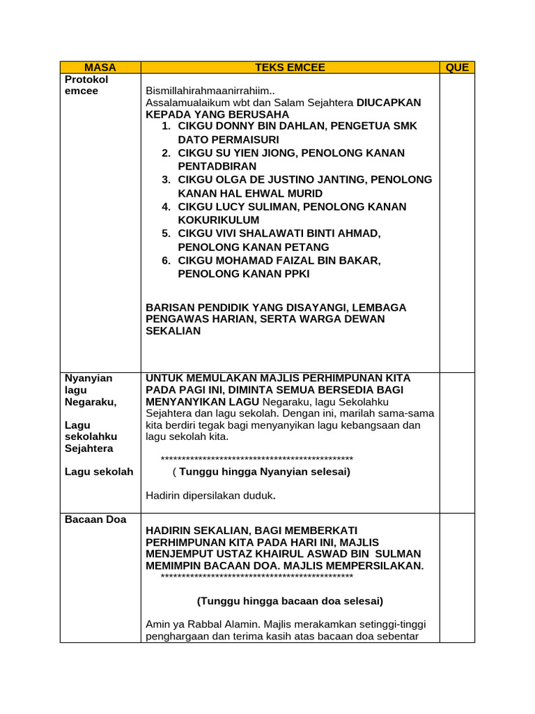 Juruacara Perhimpunan | PDF