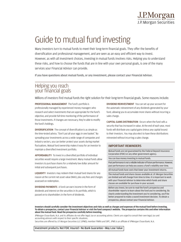Guide To Mutual Fund Investing | PDF