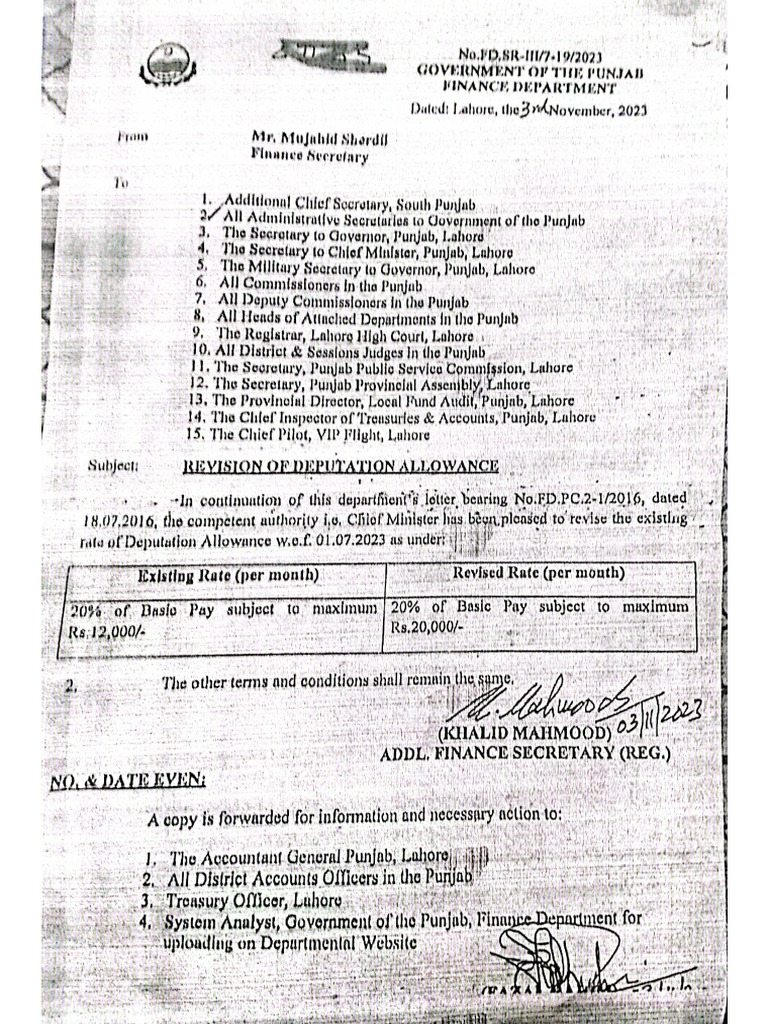 Deputation Allowance | PDF