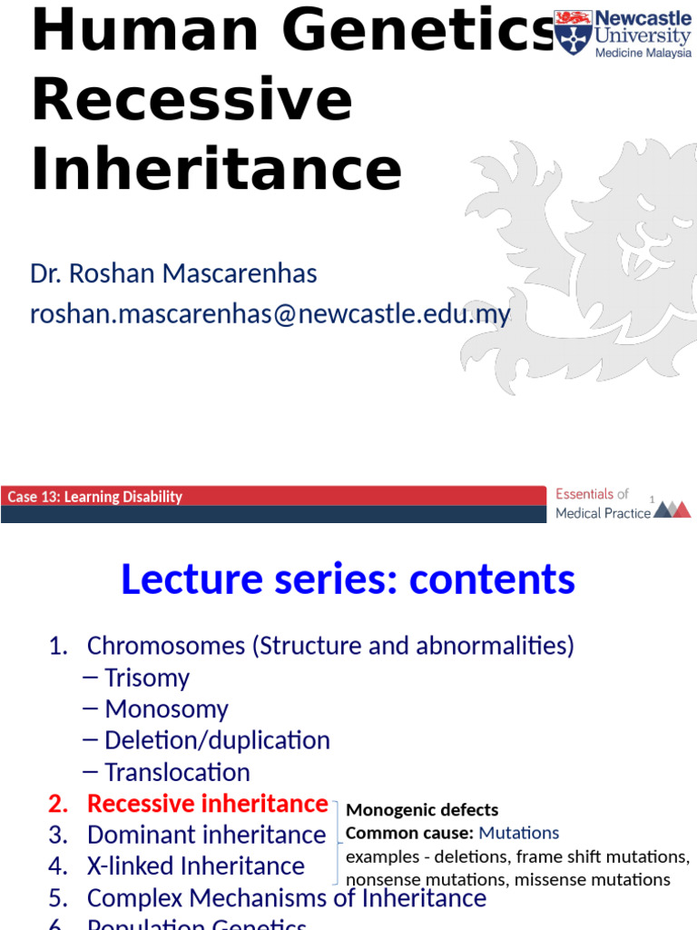 C 13 - Recessive Inheritance | PDF