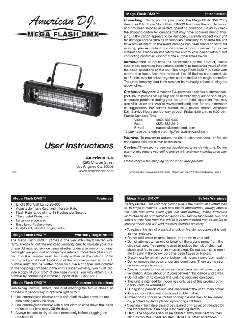 Mega Flash Dmx-Jan2005 | PDF