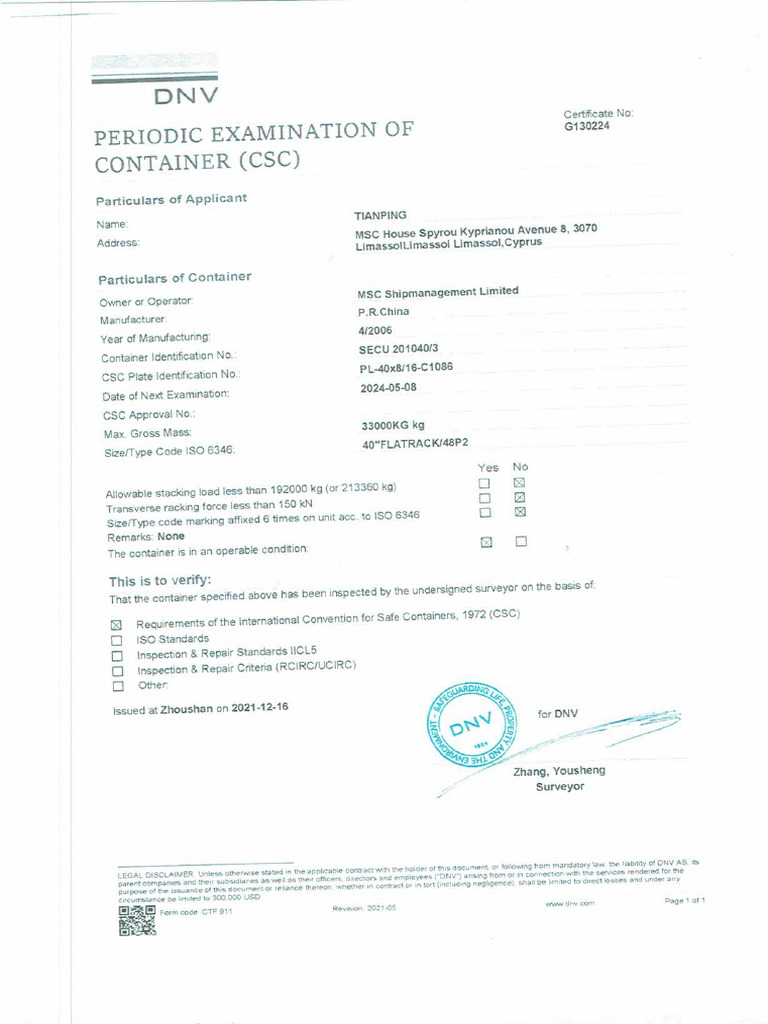 4. periodic examination of container | PDF