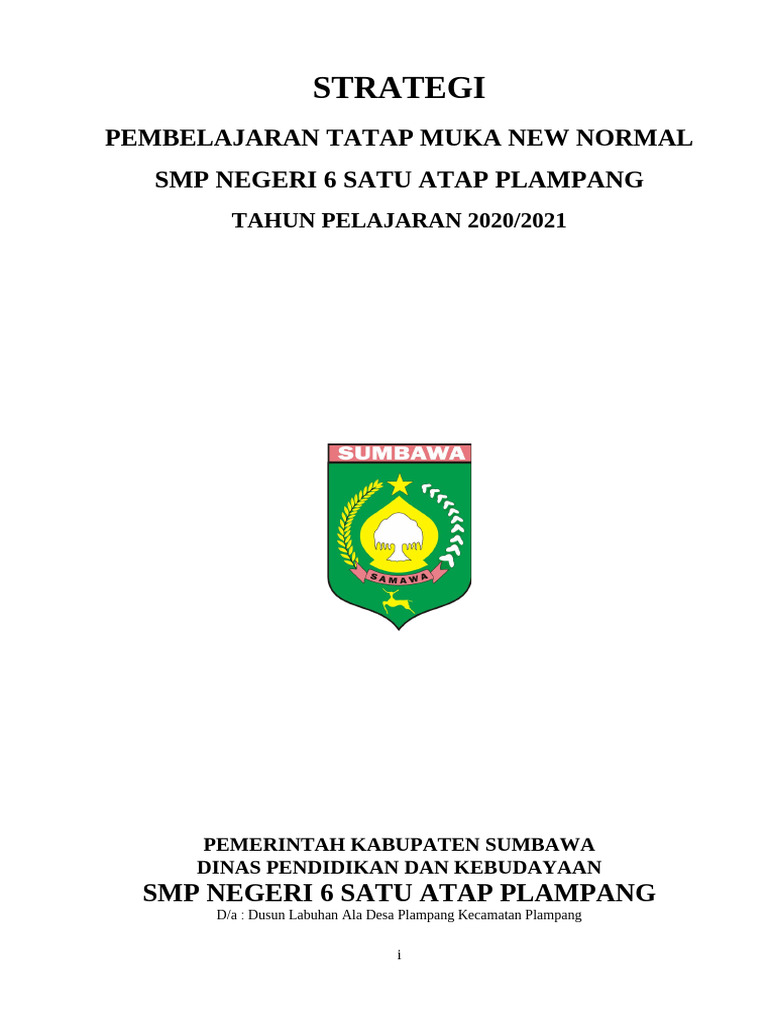 COVER Rancangan New Normal | PDF