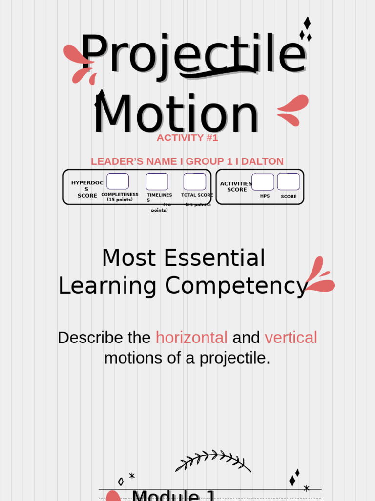 PROJECTILE-MOTION-1 | PDF