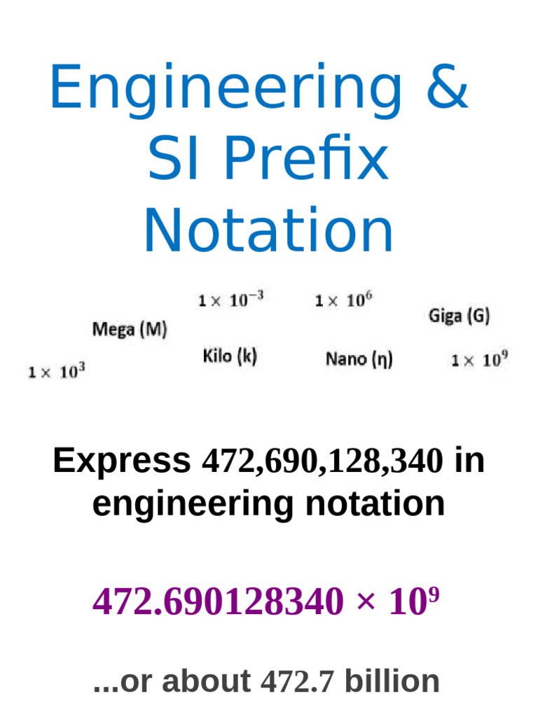 Engineering and SI Prefix Notation | PDF