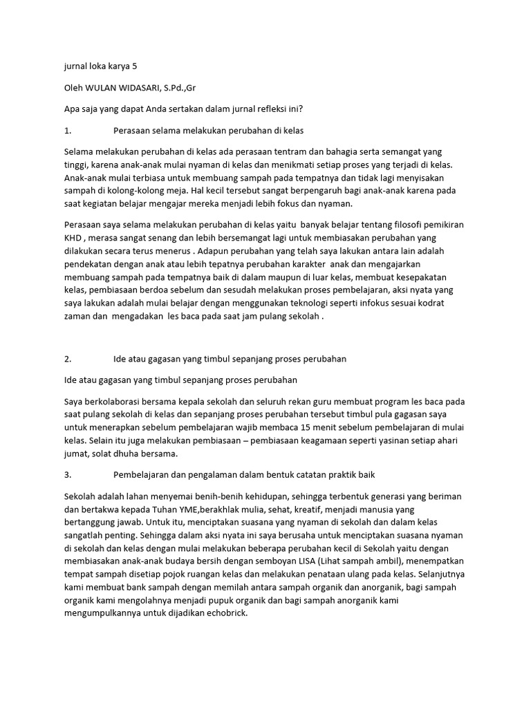 Jurnal Loka Karya 5 | PDF