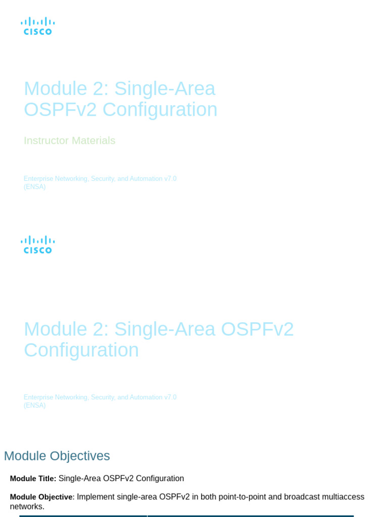 ENSA Module 2 | PDF