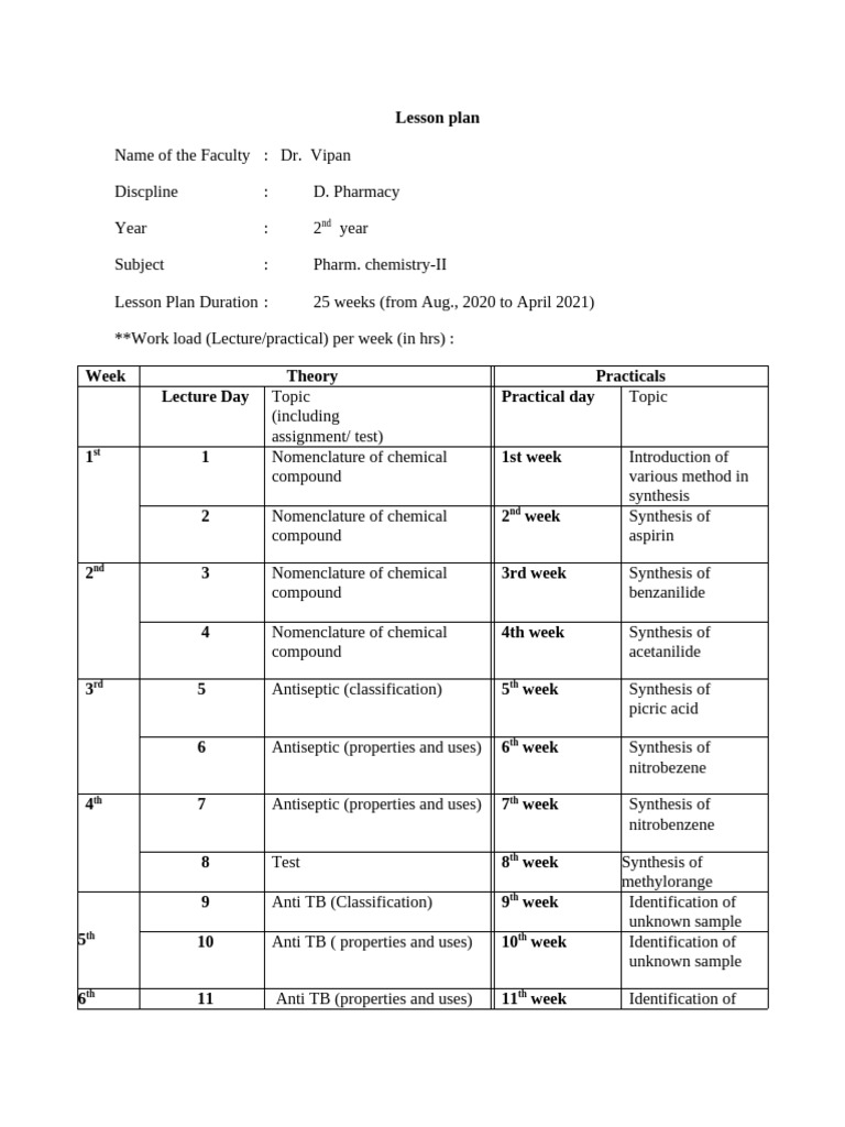 Lesson plan p-2 | PDF