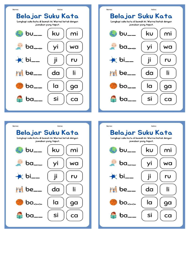 belajar suku kata | PDF