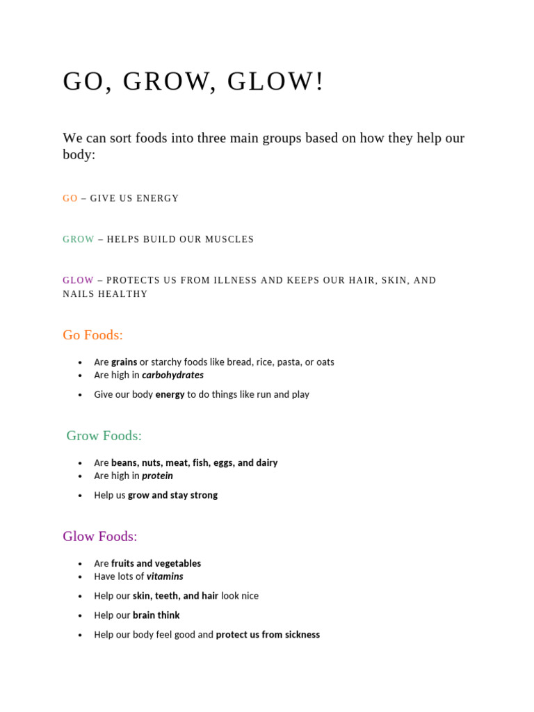 Go, Grow, Glow | PDF