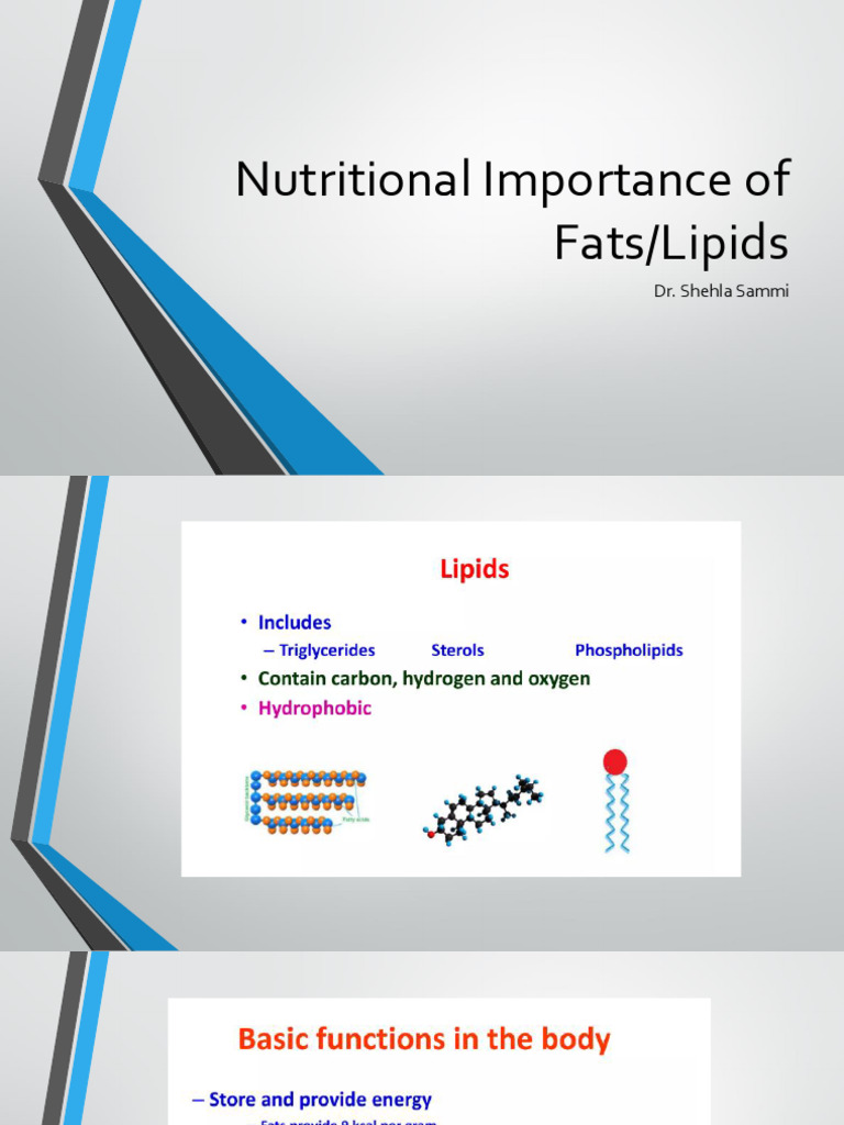 Nutritional Importance of Fats | PDF