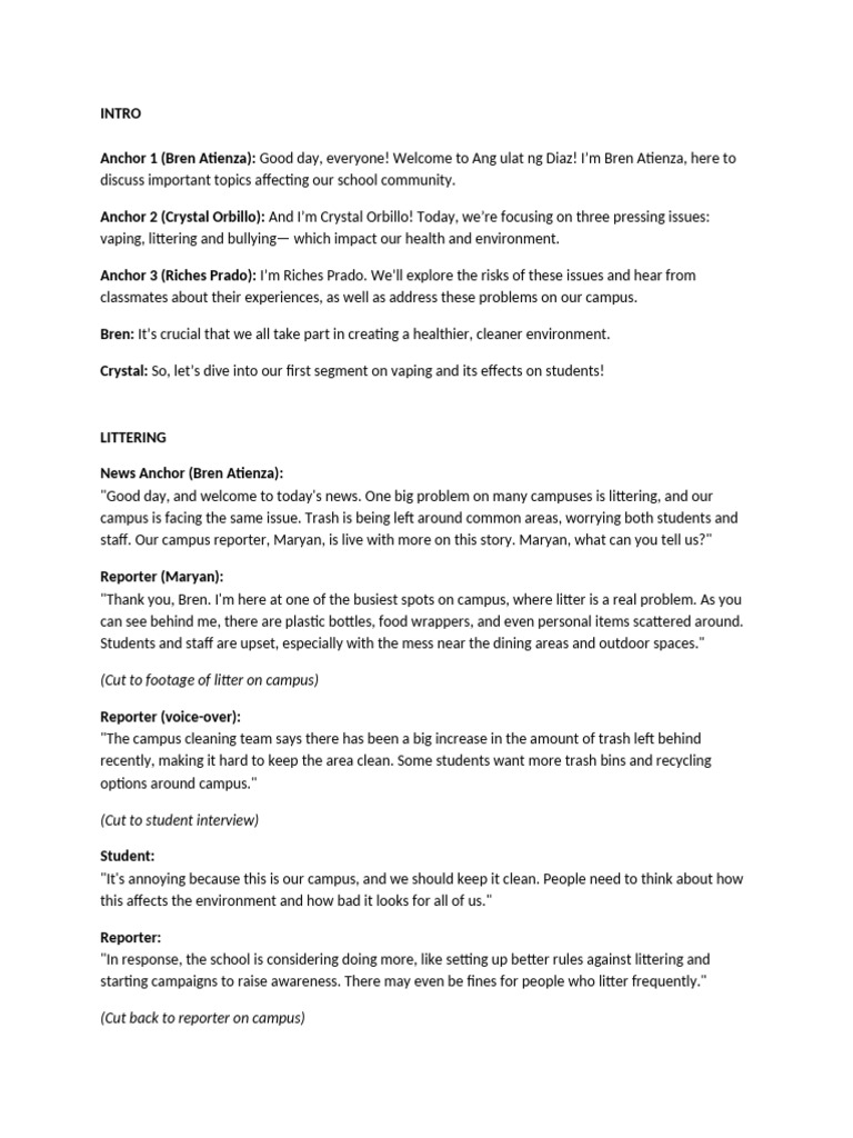 English News Report | PDF