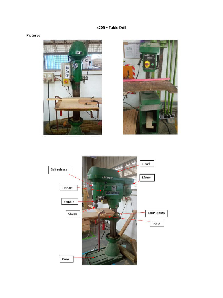 Table Drill | PDF | Drilling | Drill