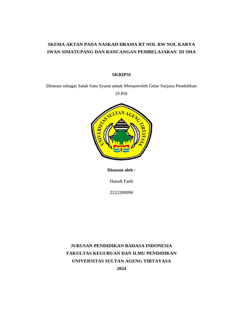 Skripsi Hamdi Bab 1-3 Revisi 2 | PDF
