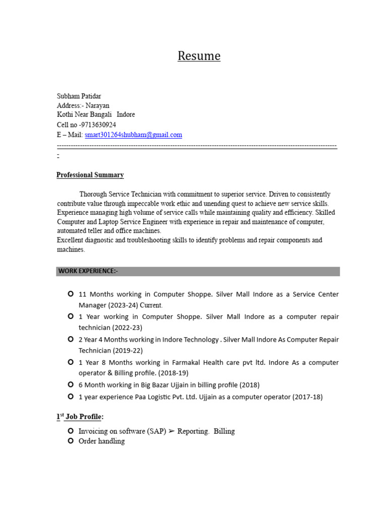 Shubham Patidar 2 | PDF