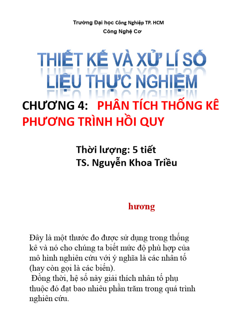 4 - Phan Tich Thong Ke Phuong Trinh Hoi Quy 2 | PDF