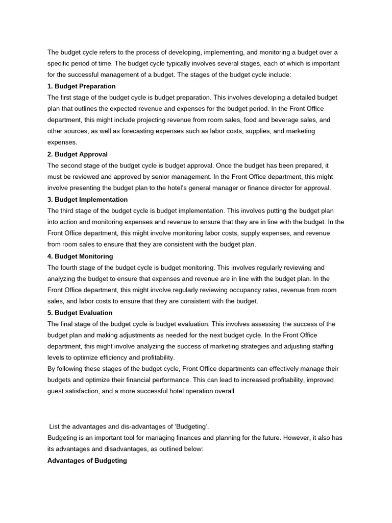 Front Office Notes | PDF