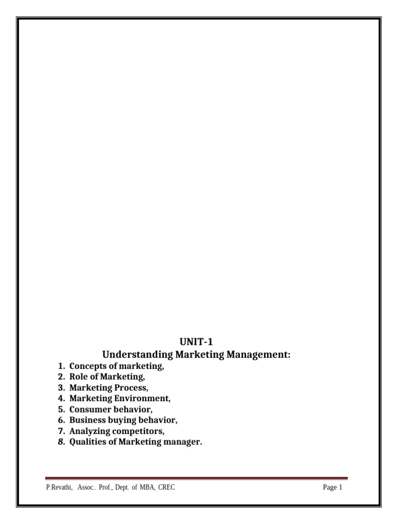Marketing Management | PDF