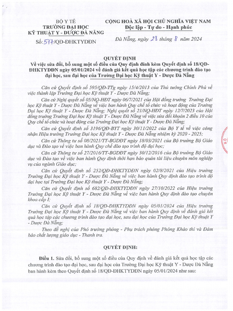 QD 577 Sua Doi Bo Sung Một So Dieu QD 18 | PDF