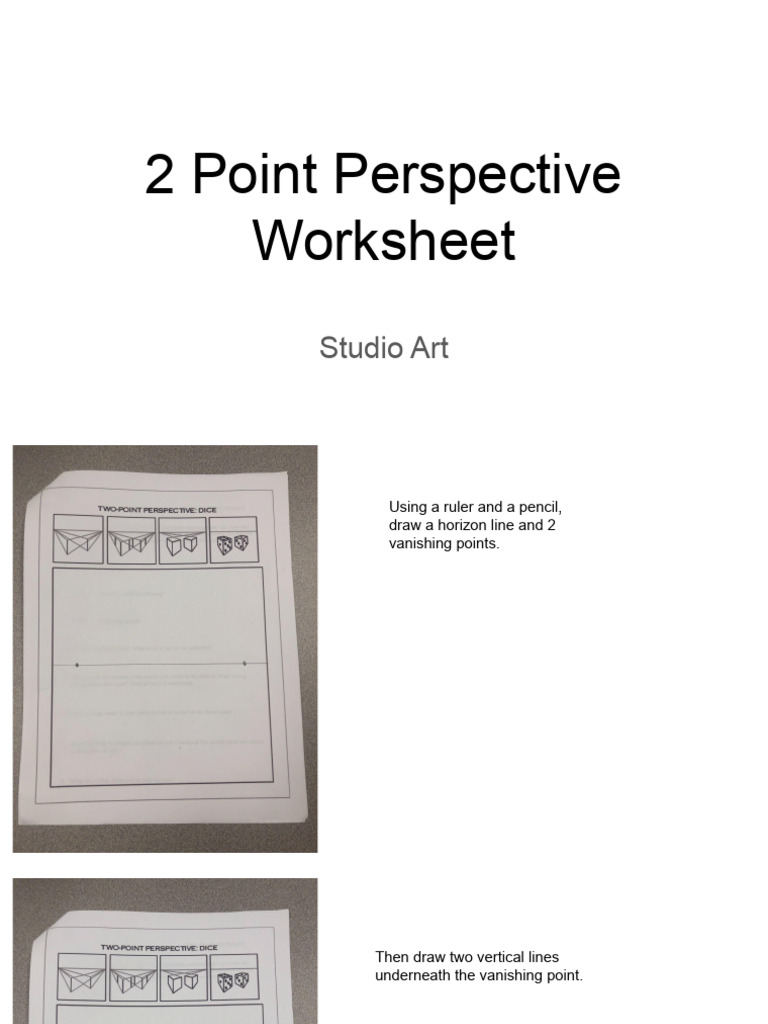 2 Point Perspective Worksheet | PDF | Teaching Methods & Materials ...