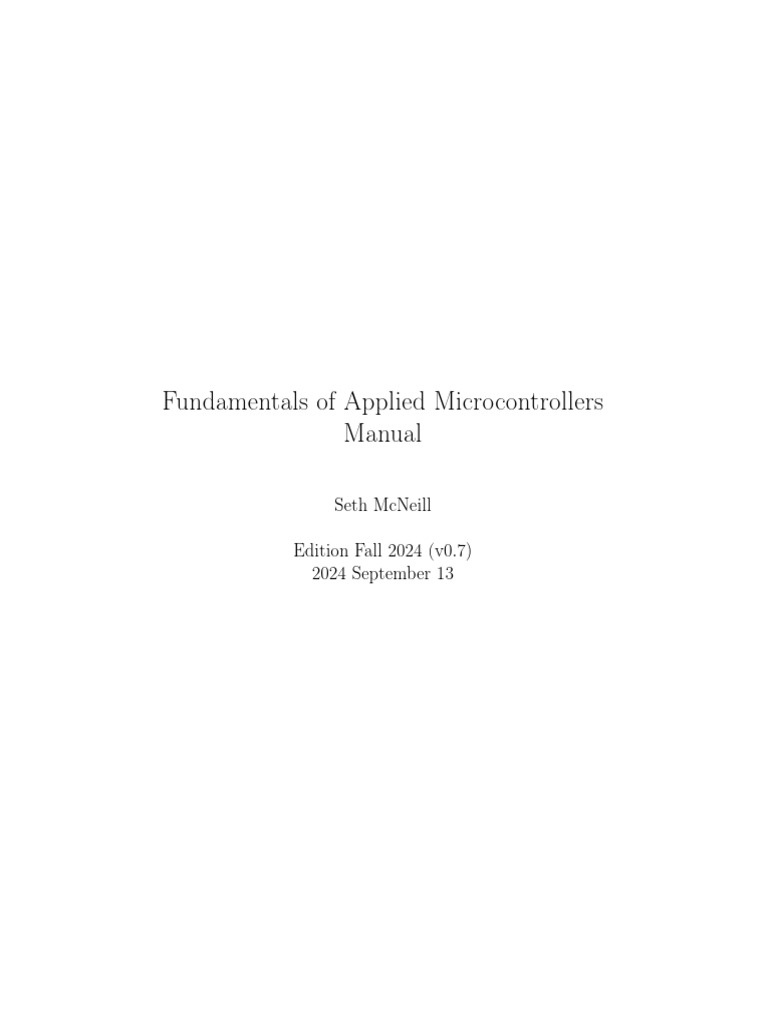 Fundamentals-of-Microcontrollers | PDF