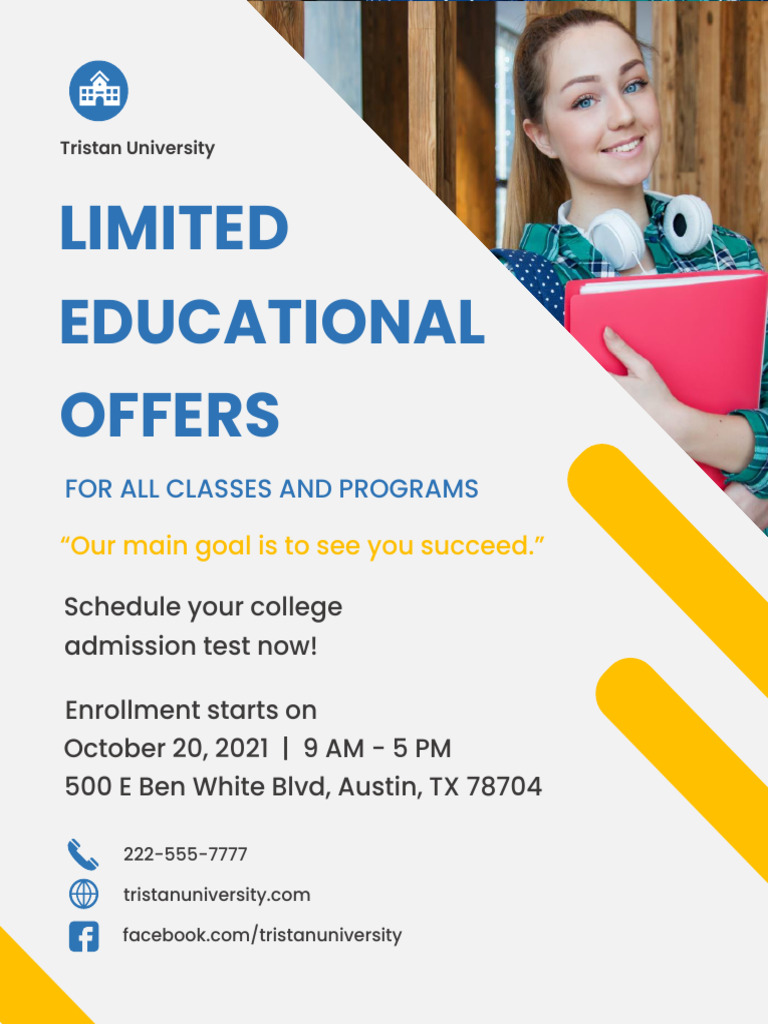 Modern University Flyer Template | PDF