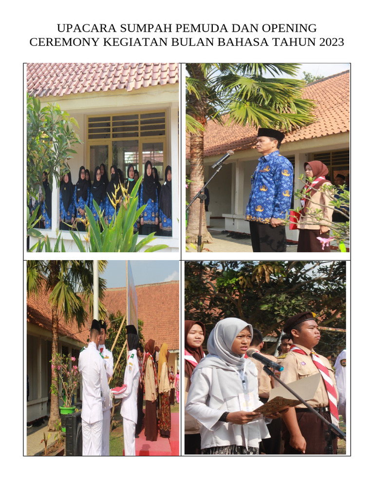 Foto Upacara Sumpah Pemuda-Opening Ceremony | PDF
