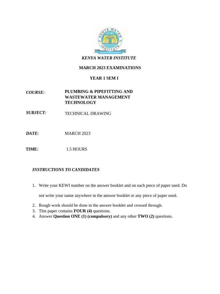 Technical Drawing For PPF & WMT Y1s1 | PDF