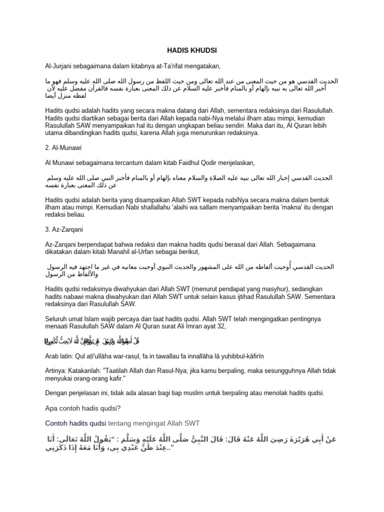 Hadis Hadis Sufii | PDF