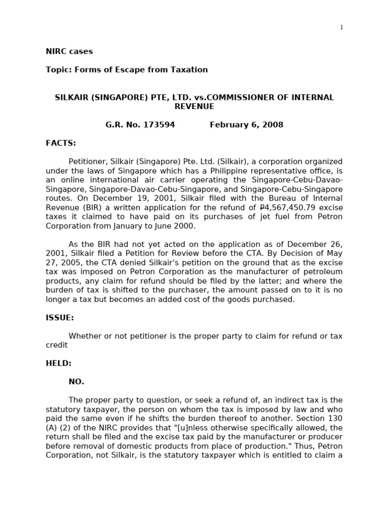 NIRC Case Digests | PDF