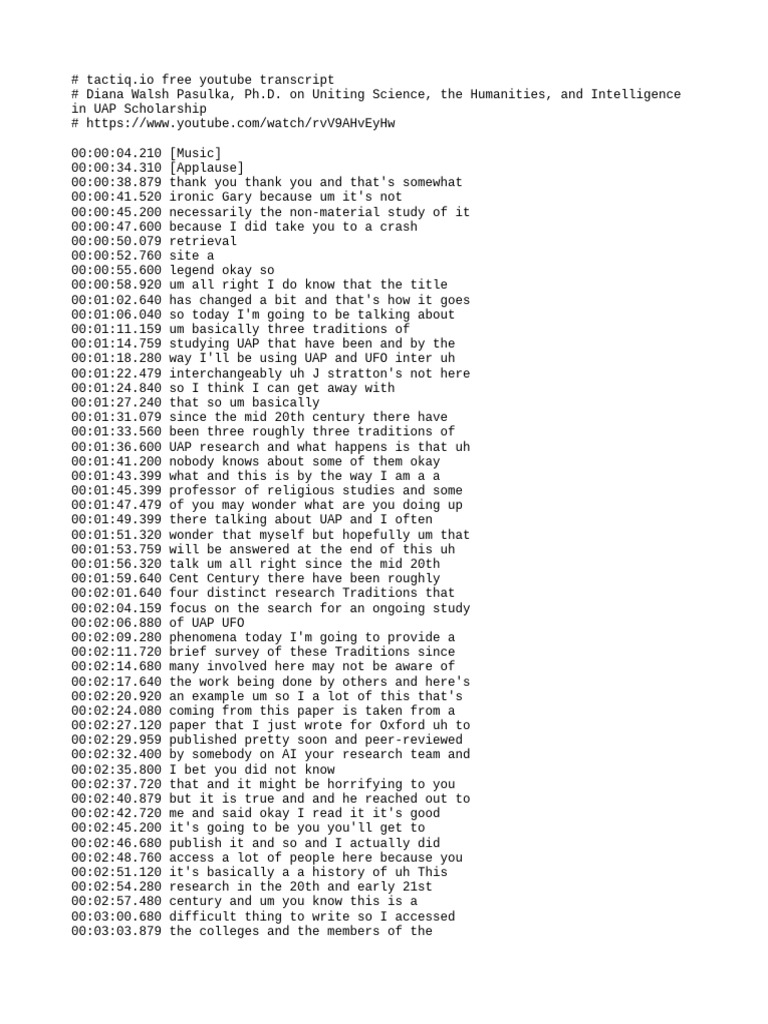 Diana Walsh Pasulka - Sol Foundation Symposium - Nov 2023 | PDF ...